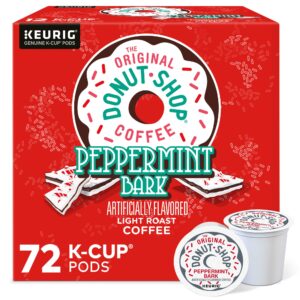 the original donut shop peppermint bark keurig single-serve k-cup pods, light roast coffee, 72 count (6 packs of 12)