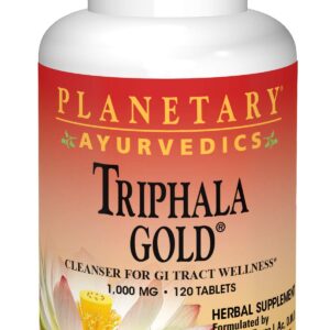 Planetary Herbals Triphala Gold 1000mg Extra Strength Ayurvedic - 120 Tablets