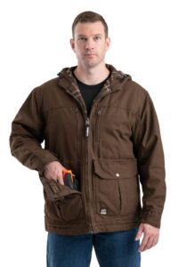 berne men's echo one one concealed carry jacket, medium regular, bark