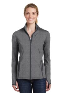 sport-wick stretch contrafull-zip jacket s charcoal grey heather/charcoal grey