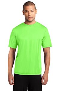 port & company performance tee. pc380 neon green