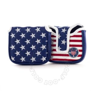 stars and stripes high moi mallet putter headcover, golf head cover