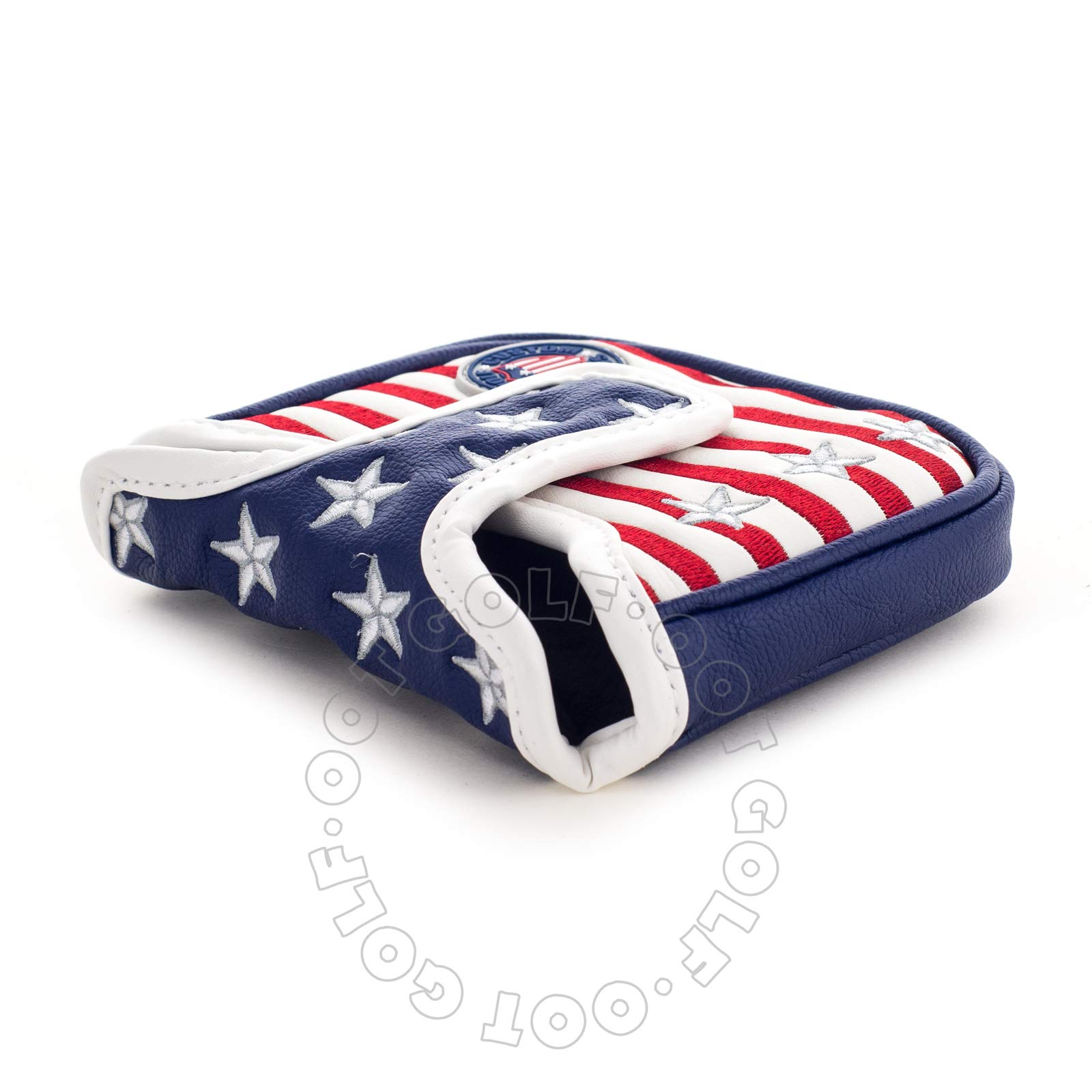 Stars and Stripes High MOI Mallet Putter Headcover, Golf Head Cover