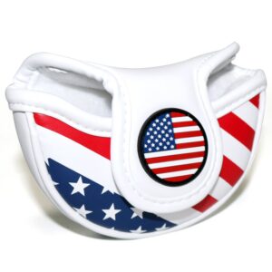 craftsman golf stars and stripes usa mid mallet putter cover headcover magnetic(for a heel/offset-shafted putter)