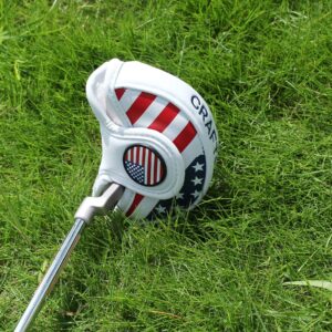 Craftsman Golf Stars and Stripes USA Mid Mallet Putter Cover Headcover Magnetic(for a Heel/Offset-shafted putter)