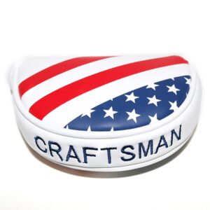 Craftsman Golf Stars and Stripes USA Mid Mallet Putter Cover Headcover Magnetic(for a Heel/Offset-shafted putter)