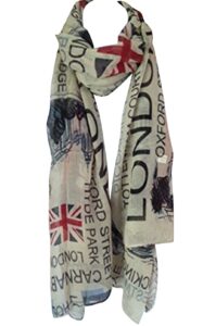 three oaks union jack scarf london souvenir gift soft and oversize fashion scarf beige