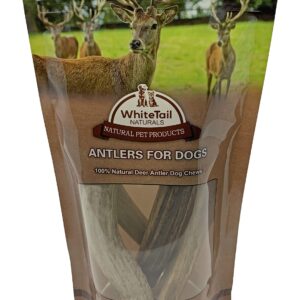 WhiteTail Naturals - Bulk Deer Antlers for Dogs (1 Pound Pack) Antler Chews - Naturally Shed, Long Lasting Dog Bones for Aggressive Chewers.