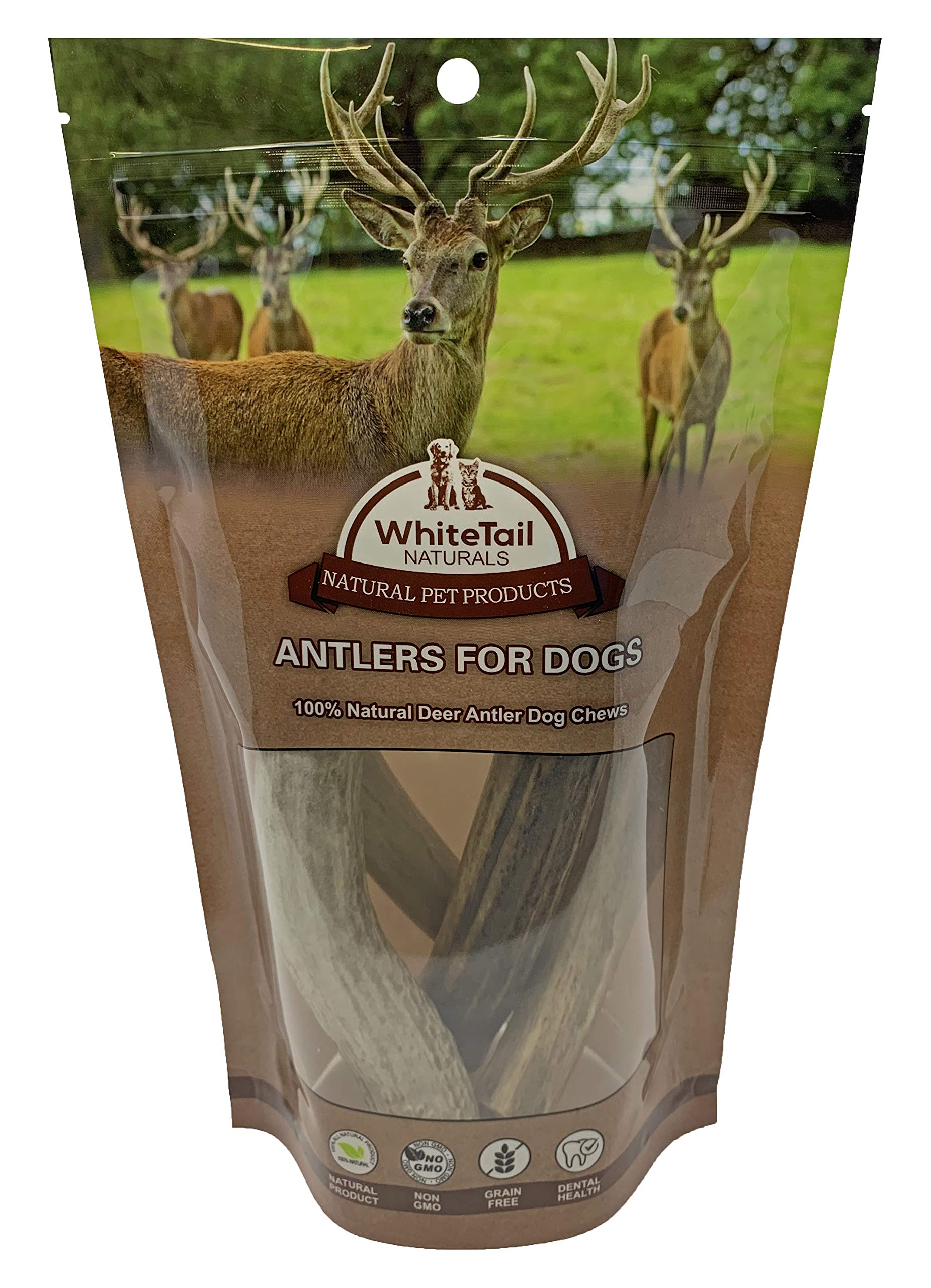 WhiteTail Naturals - Bulk Deer Antlers for Dogs (1 Pound Pack) Antler Chews - Naturally Shed, Long Lasting Dog Bones for Aggressive Chewers.