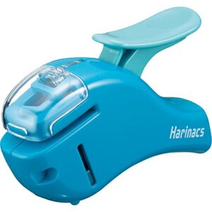 kokuyo harinacs stapleless stapler, compact alpha, up to 5 sheets binding, blue, japan import (sln-msh305b)