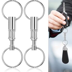 eboot detachable pull apart key rings keychains (2 pack)