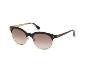 tom ford oval sunglasses tf438 angela 01f black/gold/havana ft0438