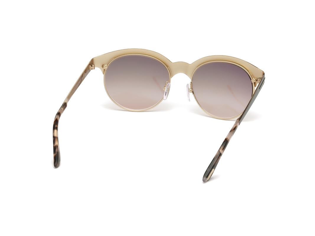 Tom Ford Oval Sunglasses TF438 Angela 01F Black/Gold/Havana FT0438