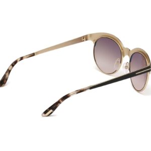 Tom Ford Oval Sunglasses TF438 Angela 01F Black/Gold/Havana FT0438