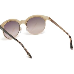 Tom Ford Oval Sunglasses TF438 Angela 01F Black/Gold/Havana FT0438