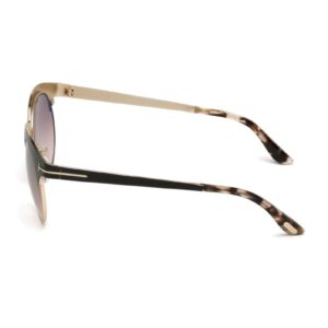 Tom Ford Oval Sunglasses TF438 Angela 01F Black/Gold/Havana FT0438