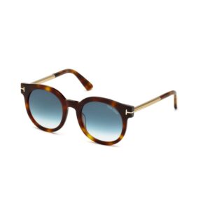 tom ford sunglasses - ft0435 janina 52p - havana/gradient blue (51/22/140)