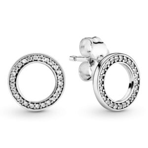 pandora forever stud earrings - great gift for her - stunning women's earrings - sterling silver & cubic zirconia