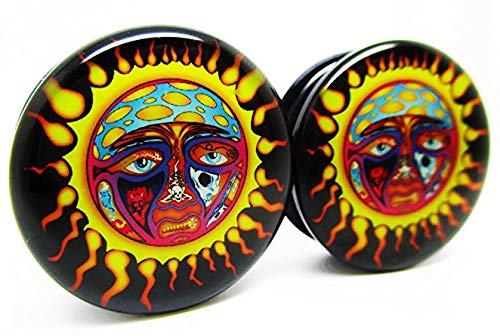 Pierced Republic Sublime Sun Ear Plugs - Acrylic Screw-On - 10 Sizes - *Pair* (2 Gauge (6mm))