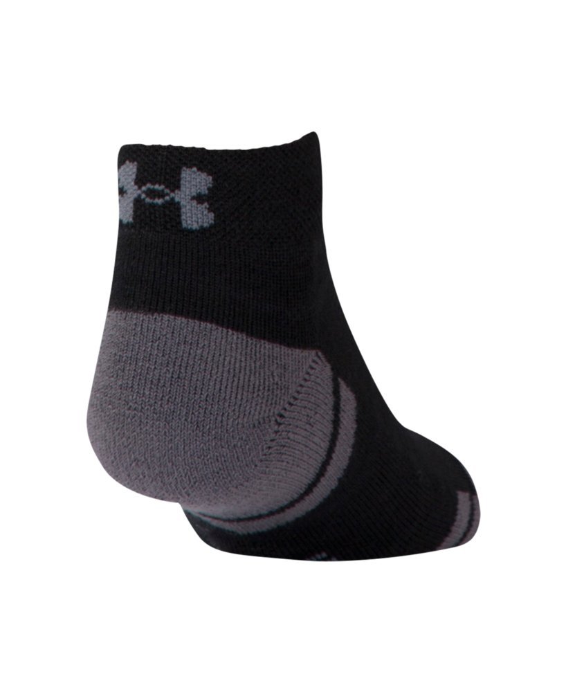 Under Armour Youth Resistor 3.0 Low Cut Socks, Multipairs, Black/Graphite (6-Pairs), Small