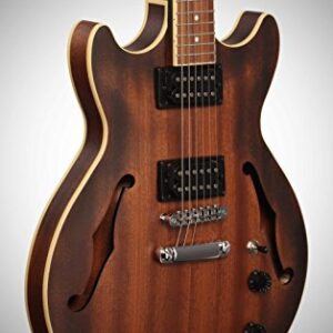 Ibanez Artcore 6 String Semi-Hollow-Body Electric Guitar, Right, Tobacco Flat (AM53TF)