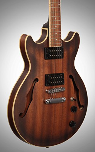 Ibanez Artcore 6 String Semi-Hollow-Body Electric Guitar, Right, Tobacco Flat (AM53TF)