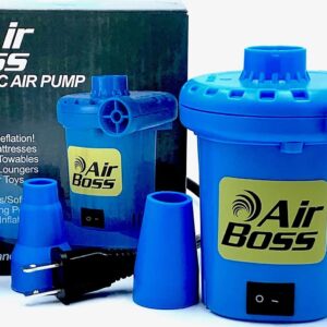 AIR PUMP for INFLATABLES - Fast Fill 1000 LPM Inflator Deflator, Portable Electric Air Pump with 3 Attach Nozzles - Inflatable Lake Floats, Pool Rafts, Toys, Air Mattress Bed, Blow Up Couch, Sofa