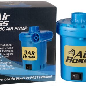 AIR PUMP for INFLATABLES - Fast Fill 1000 LPM Inflator Deflator, Portable Electric Air Pump with 3 Attach Nozzles - Inflatable Lake Floats, Pool Rafts, Toys, Air Mattress Bed, Blow Up Couch, Sofa