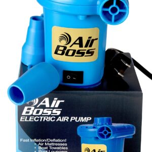 AIR PUMP for INFLATABLES - Fast Fill 1000 LPM Inflator Deflator, Portable Electric Air Pump with 3 Attach Nozzles - Inflatable Lake Floats, Pool Rafts, Toys, Air Mattress Bed, Blow Up Couch, Sofa