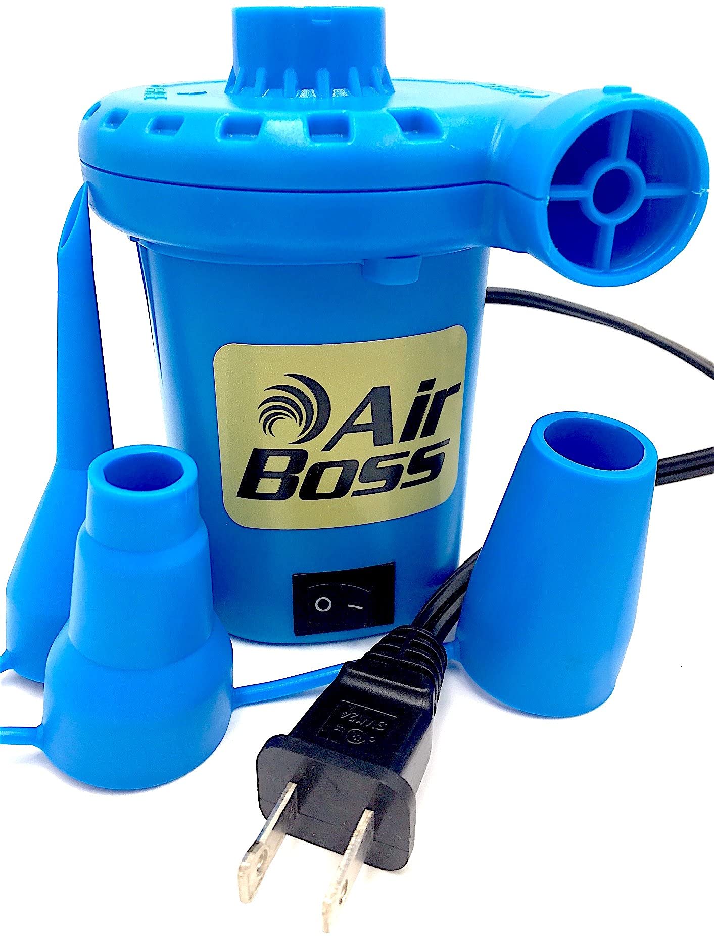 AIR PUMP for INFLATABLES - Fast Fill 1000 LPM Inflator Deflator, Portable Electric Air Pump with 3 Attach Nozzles - Inflatable Lake Floats, Pool Rafts, Toys, Air Mattress Bed, Blow Up Couch, Sofa