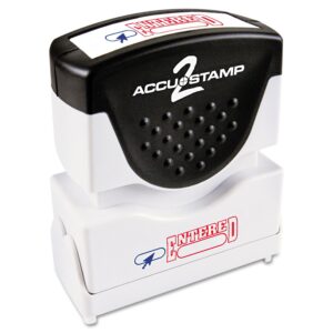 accustamp2 035544 pre-inked shutter stamp entered, red/blue ink, 1 count