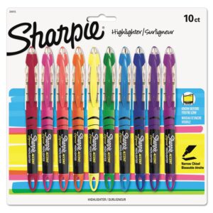 sharpie 24415pp accent liquid pen style highlighter chisel tip assorted 10/set