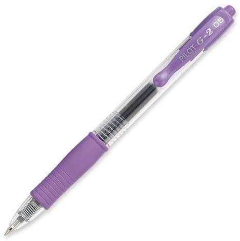 Pilot 31006 G2 Extra Fine Point Retractable Rollerball Pen - Fine Pen Point Type - 0.5 mm Pen Point Size - Purple Ink - Clear Barrel - 12 / Dozen