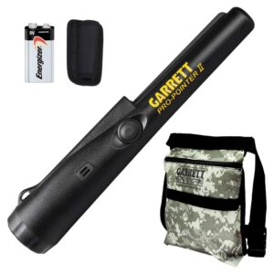 garrett pro pointer ii two metal detector pinpointer with holster and garrett camo digger's pouch