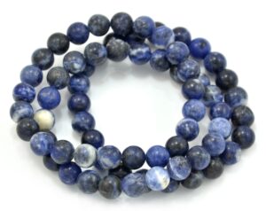 paialco protection stretch bracelets sodalite gemstone healing crystal round beads 6mm, set of 3