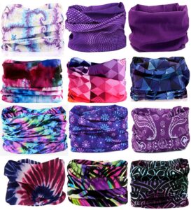 kalily 12pcs headband bandana - face mask headwear neck gaiter shield scarf