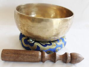 bowlsofnepal f5 5" energetic palm size throat 'g' chakra healing tibetan singing bowl made in nepal