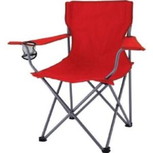 ozark trail camping quick folding chair with carrying bag, red