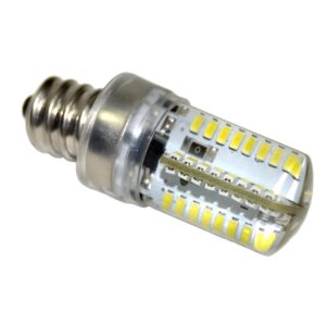 hqrp 7/16" 110v led light bulb cool white compatible with brother ls-2125 / ls-2125b / ls-2125i / ls-2129 / ls-2130 / ls-2150 / ls-2160 sewing machine