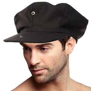 Men's 100% Winter Wool Super Oversized Newsboy Drivers Cabby Cap Hat XL Black