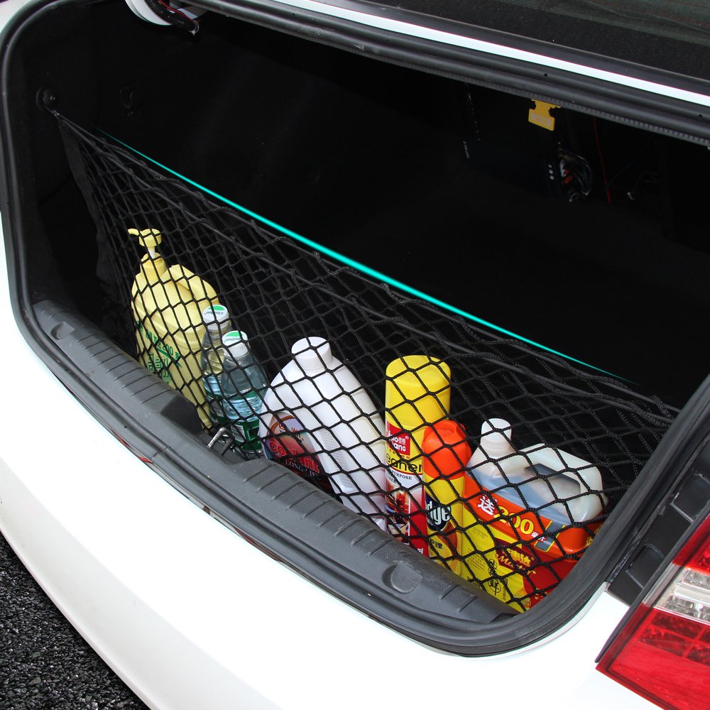 JessicaAlba Envelope Style Trunk Cargo Net Fit Ford Edge Escape Expedition Explorer Flex Windstar