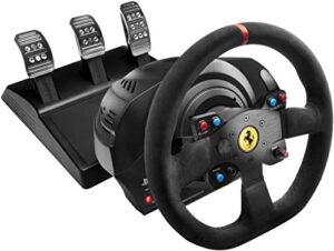 thrustmaster t300 ferrari integral racing wheel alcantara edition racing wheel with pedals compatible with (ps5, ps4, pc)