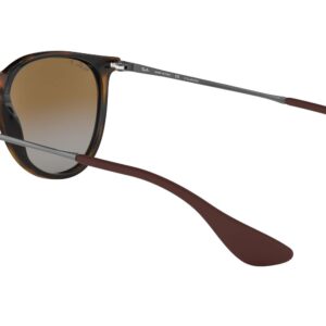 Ray-Ban RB4171 Erika Round Sunglasses, Light Havana/Polarized Grey Gradient Brown, 54 mm