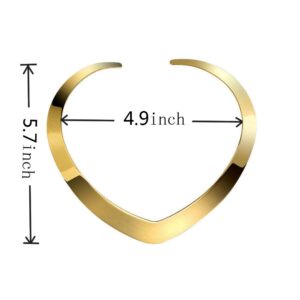 High Polished Stainless Steel Necklace Love Choker Heart Shape Women Statement Jewelry