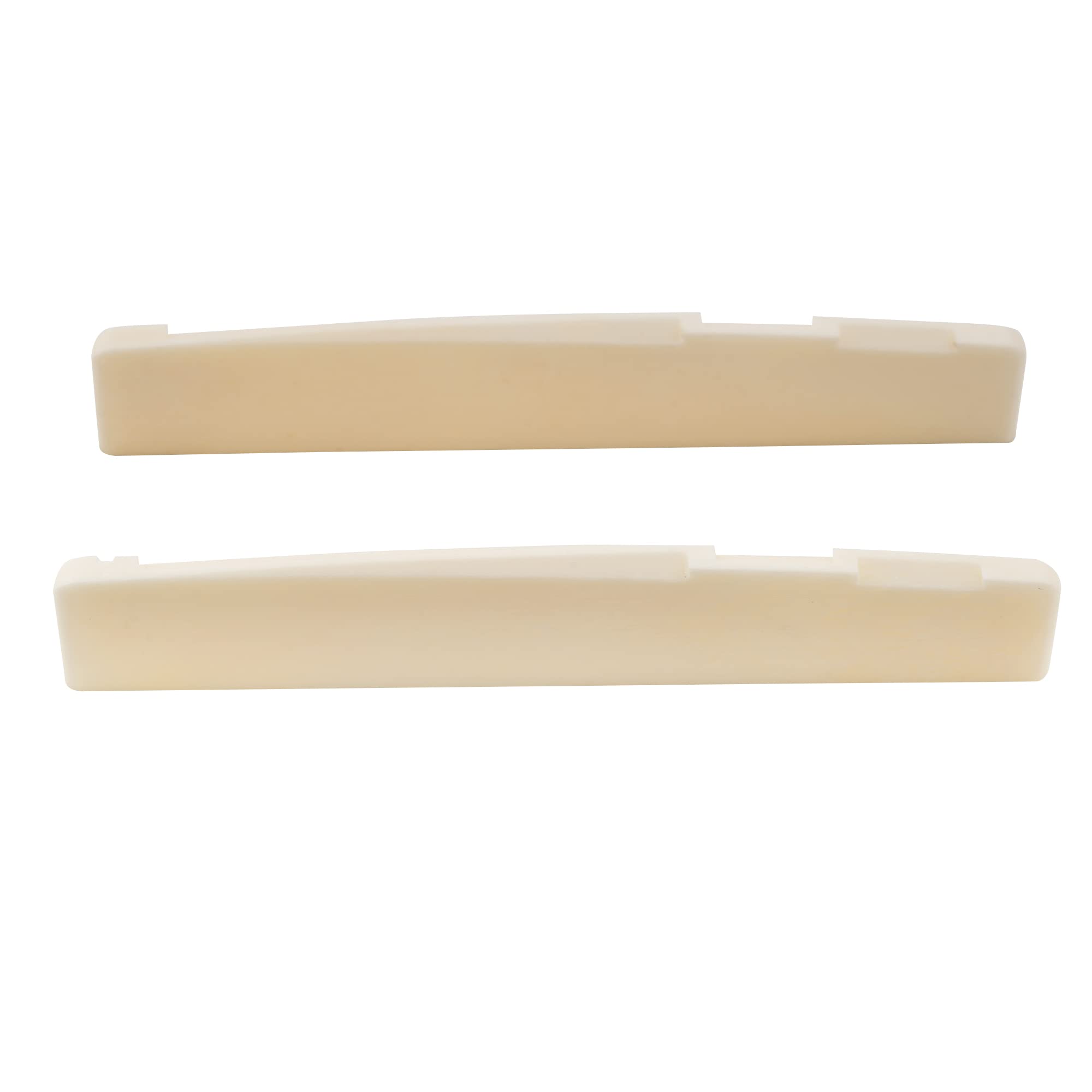 Musiclily Acoustic Guitar Compensated Bone Saddle 76x3x13mm(Pack of 2)