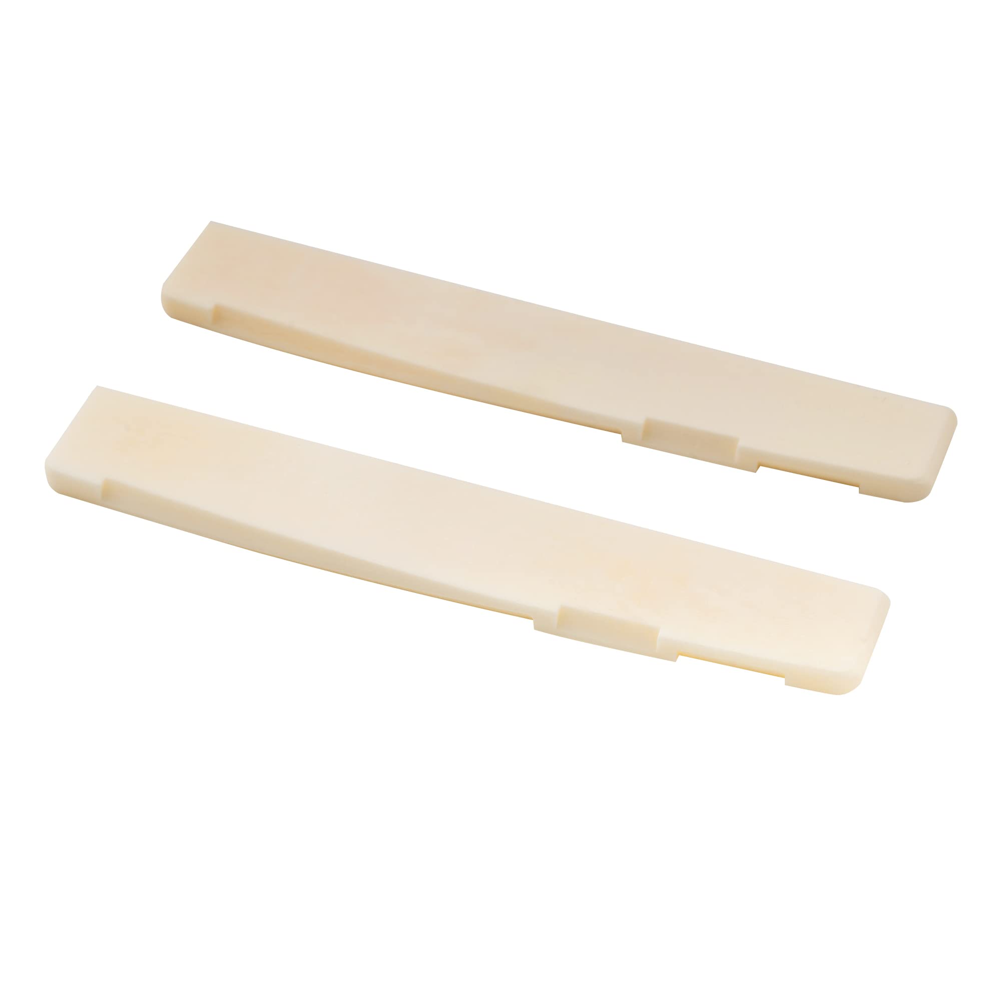 Musiclily Acoustic Guitar Compensated Bone Saddle 76x3x13mm(Pack of 2)