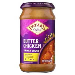 patak's butter chicken sauce mild, 15 oz