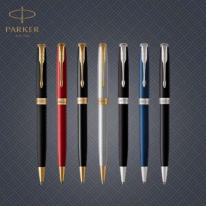 Parker Sonnet Ballpoint Pen | Matte Black Lacquer with Gold Trim | Medium Point Black Ink | Gift Box