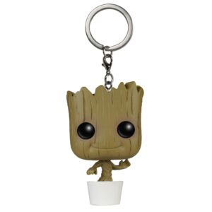 funko pocket pop! keychain: baby groot - guardians of the galaxy novelty keyring - collectible mini figure - stocking filler - gift idea - official merchandise - movies fans - backpack decor