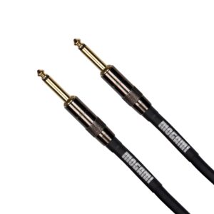 mogami platinum guitar-06 instrument cable, 1/4" ts male plugs, gold contacts, straight connectors, 6 foot